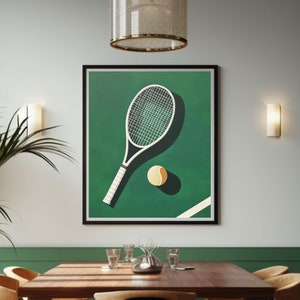 Tennis Wall Art Tennis Racket Wall Art Tennis Poster Tennis Print ...