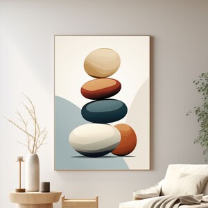 Minimalistic Abstract Rocks Japandi Wall Art Simple Aesthetic Poster - Etsy