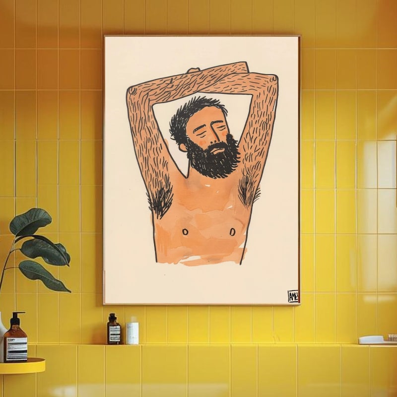 Hairy Man Wall Art - Etsy
