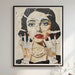 Paper Girl Collage Wall Art Collage Portrait Pears Print Vintage Poster ...
