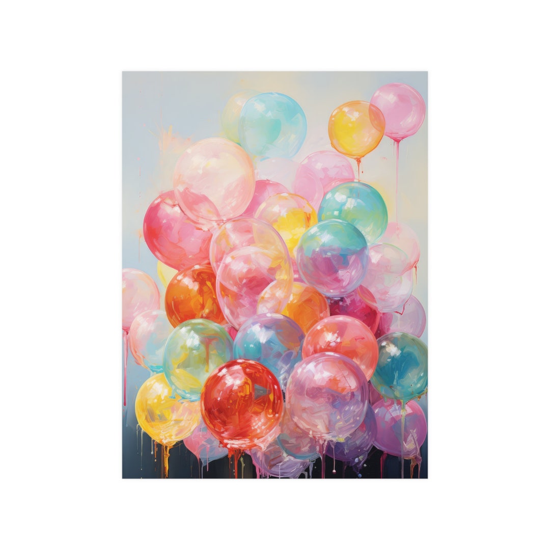 Colorful Bubbles Wall Art Bubbles Balloons Art Bubbles Poster - Etsy