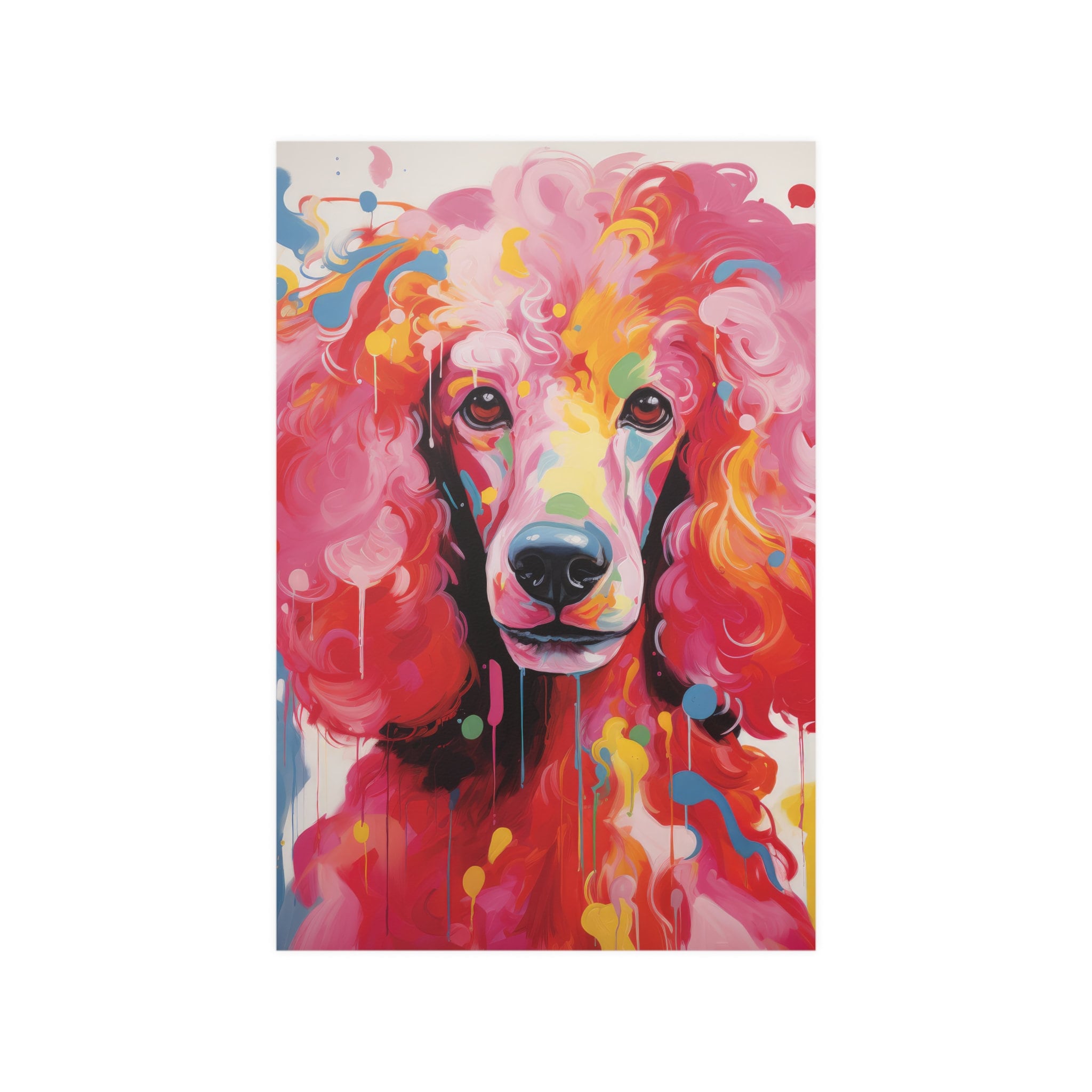 Pink Poodle Wall Art Watercolor Painting Poodle Poster Print - Etsy