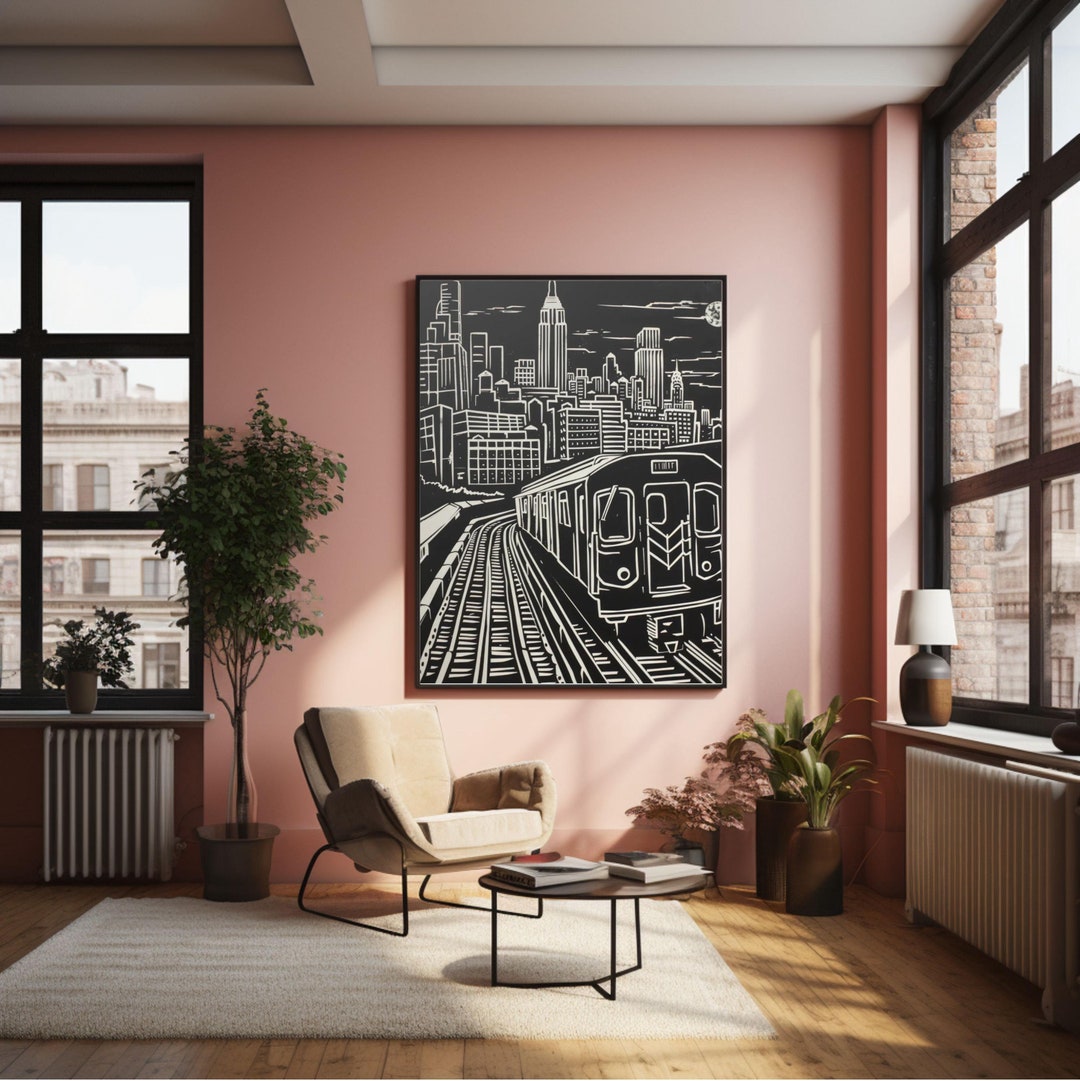 NYC Subway Art New York Subway Poster NYC Print New Black and White New ...