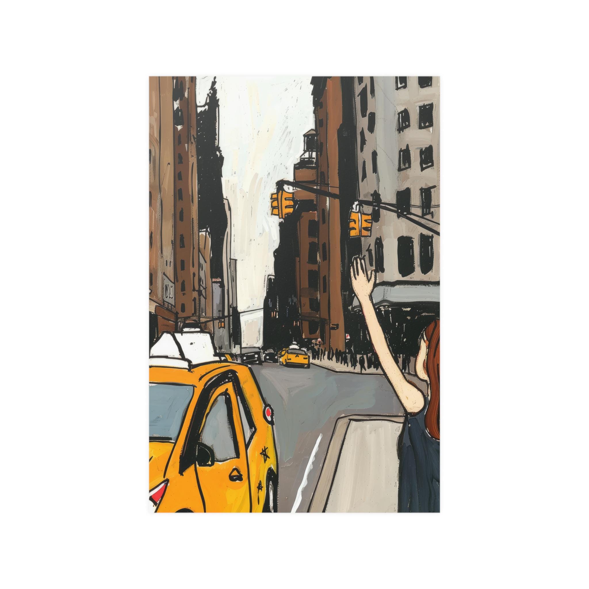 NYC Wall Art New York Taxi Poster NYC Cab Wall Art New York Taxi Wall ...