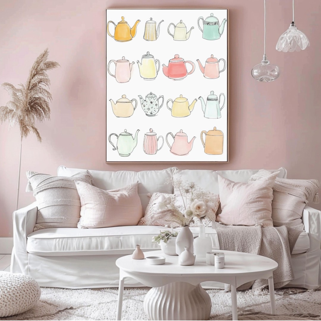 Teapots Wall Art Tea Pots Wall Art Teapots Poster Tea Wall Art Teapots ...