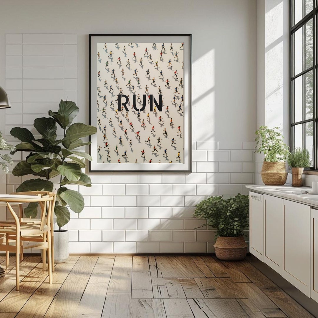 Marathon Wall Art Run Wall Art Running Poster Jogging Wall Art - Etsy