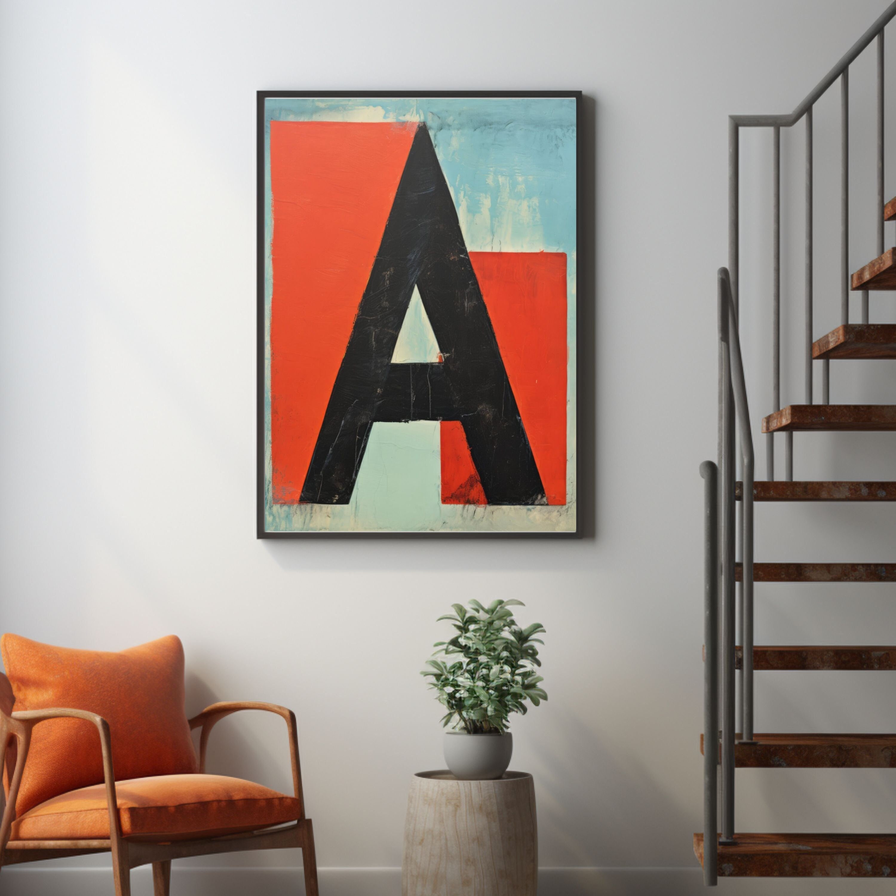 Letter A Alphabet Wall Art Letter Wall Art A Oil Painting A - Etsy