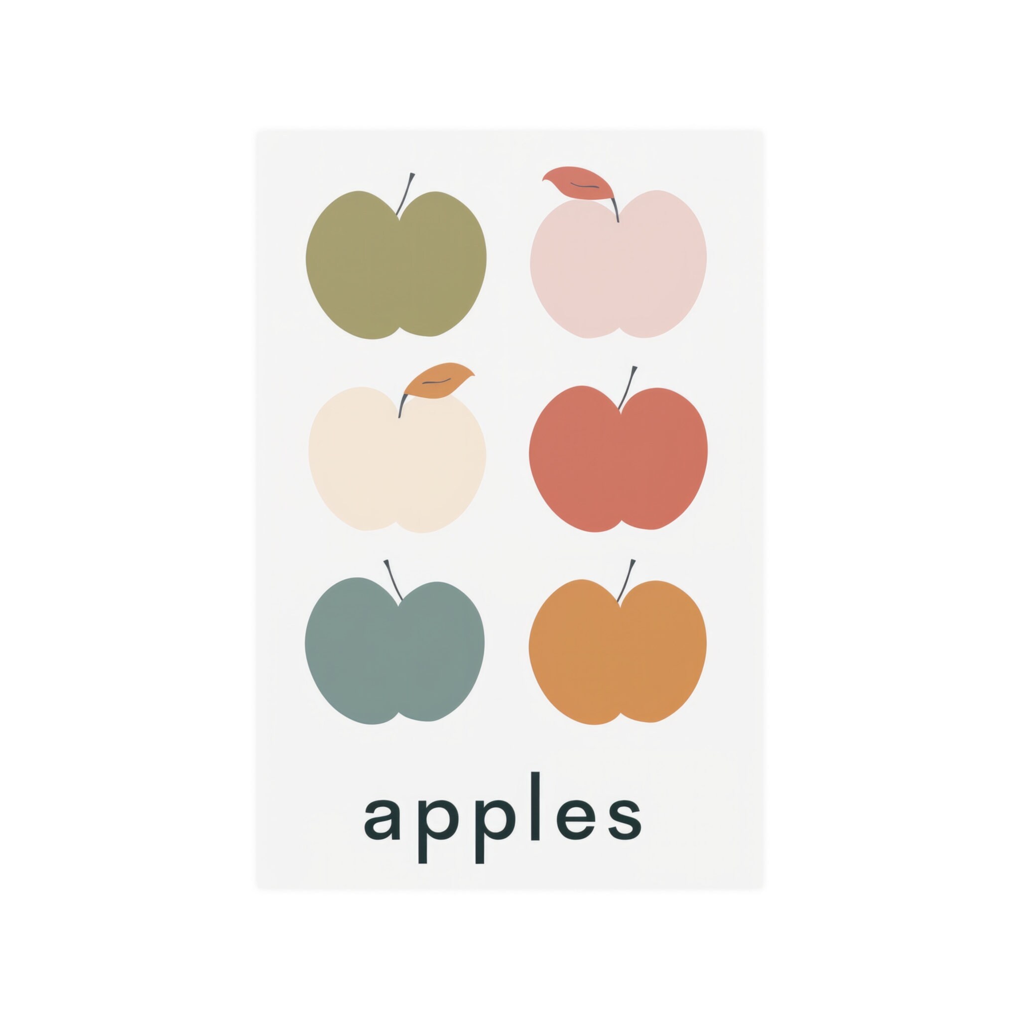 Apples Wall Art Apples Poster Retro Wall Art Kitchen Print Apples Retro ...