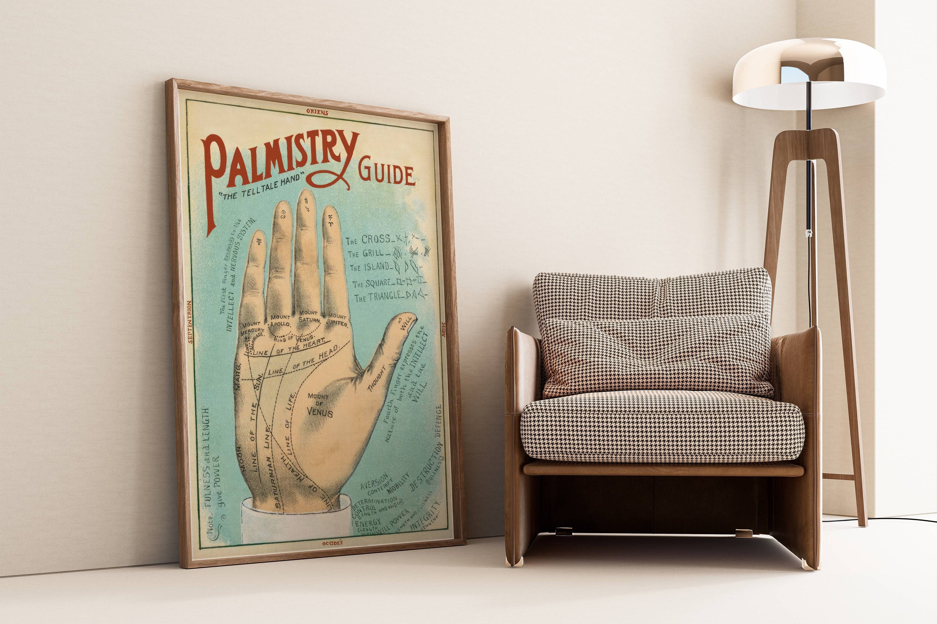 Palm Reading Poster Palmistry Guide Vintage Poster Palmistry - Etsy