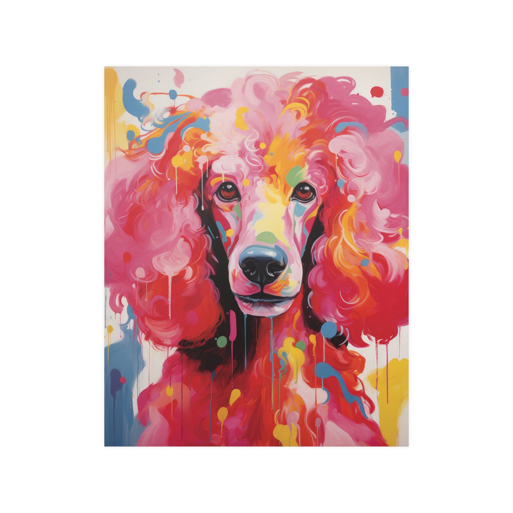 Pink Poodle Wall Art Watercolor Painting Poodle Poster Print - Etsy