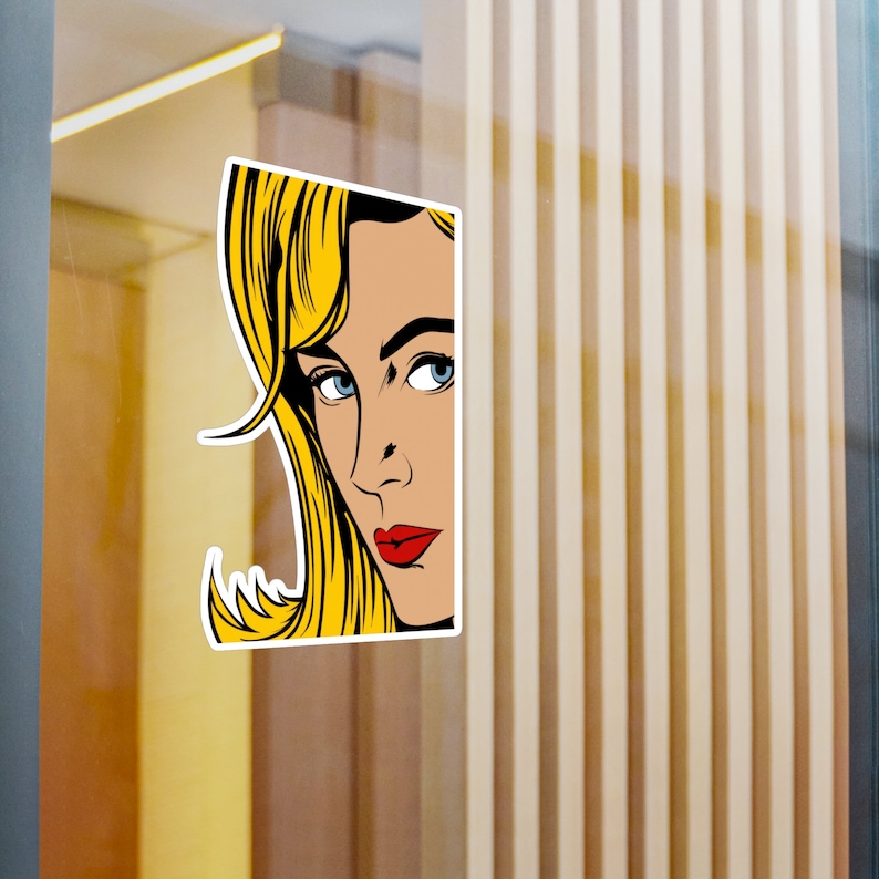 Retro Blonde Girl Vinyl Decal Vintage Style Sticker Decal Pop Art ...