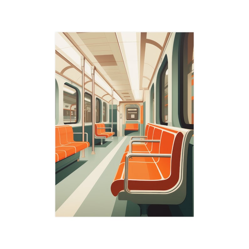 New York Subway Art Print, Iconic NYC Wall Art, Subway Train ...