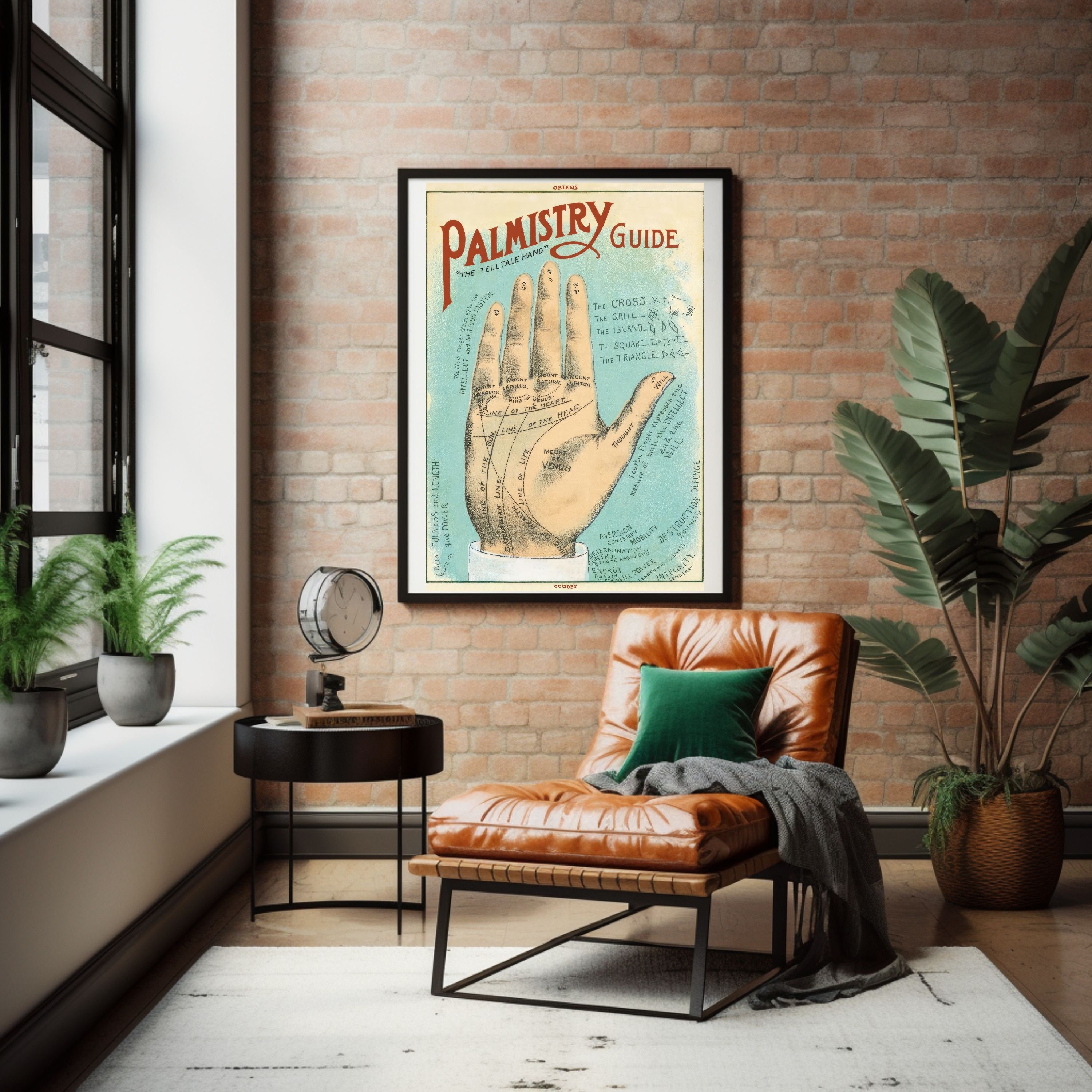 Palm Reading Poster Palmistry Guide Vintage Poster Palmistry - Etsy