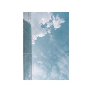 Glass Building Sky Wall Art Blue Cloudy Sky Poster Clouds Print - Etsy