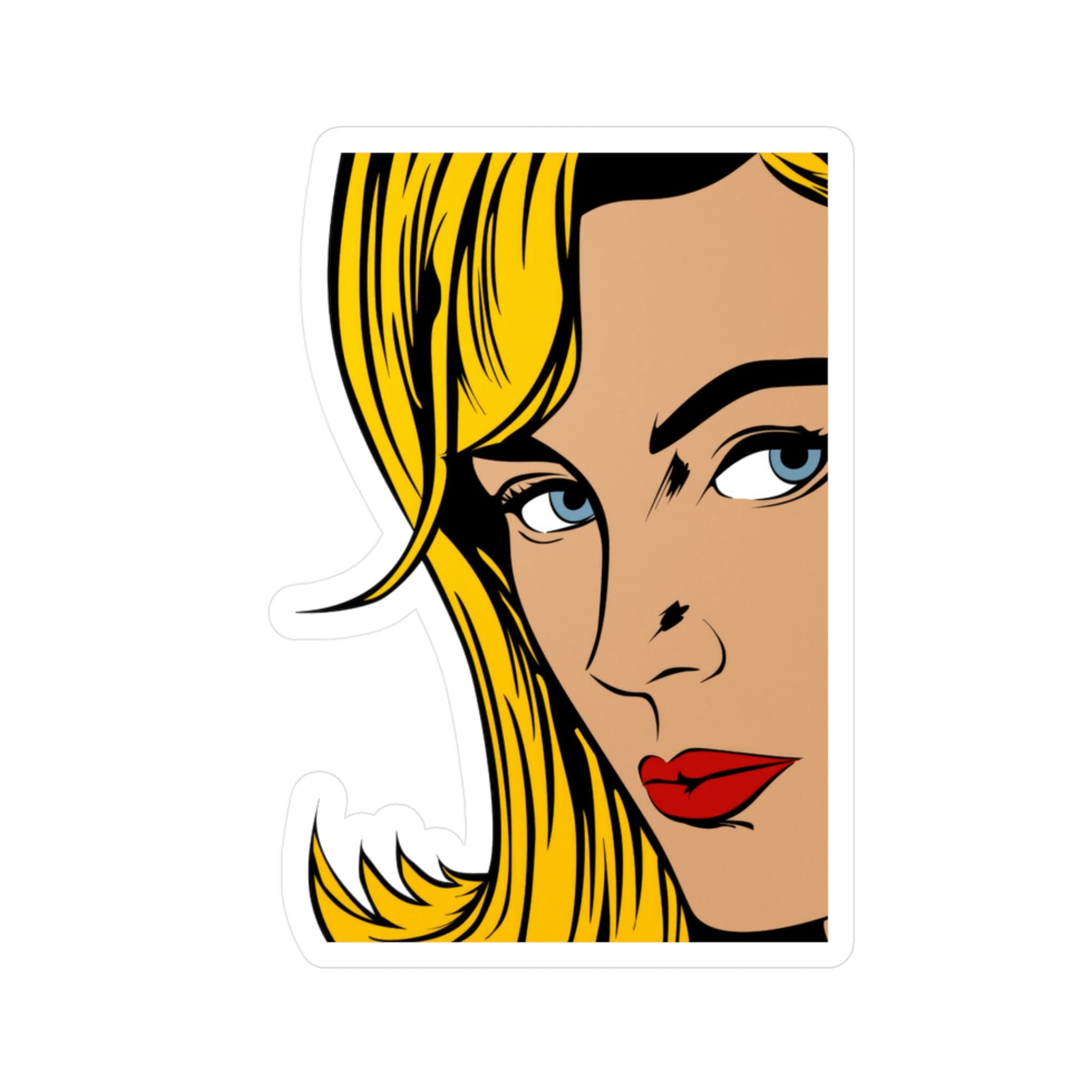 Retro Blonde Girl Vinyl Decal Vintage Style Sticker Decal Pop Art ...