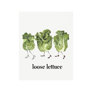 Loose Lettuce Wall Art Kitchen Poster Kitchen Decor Lettuce Print Funny ...