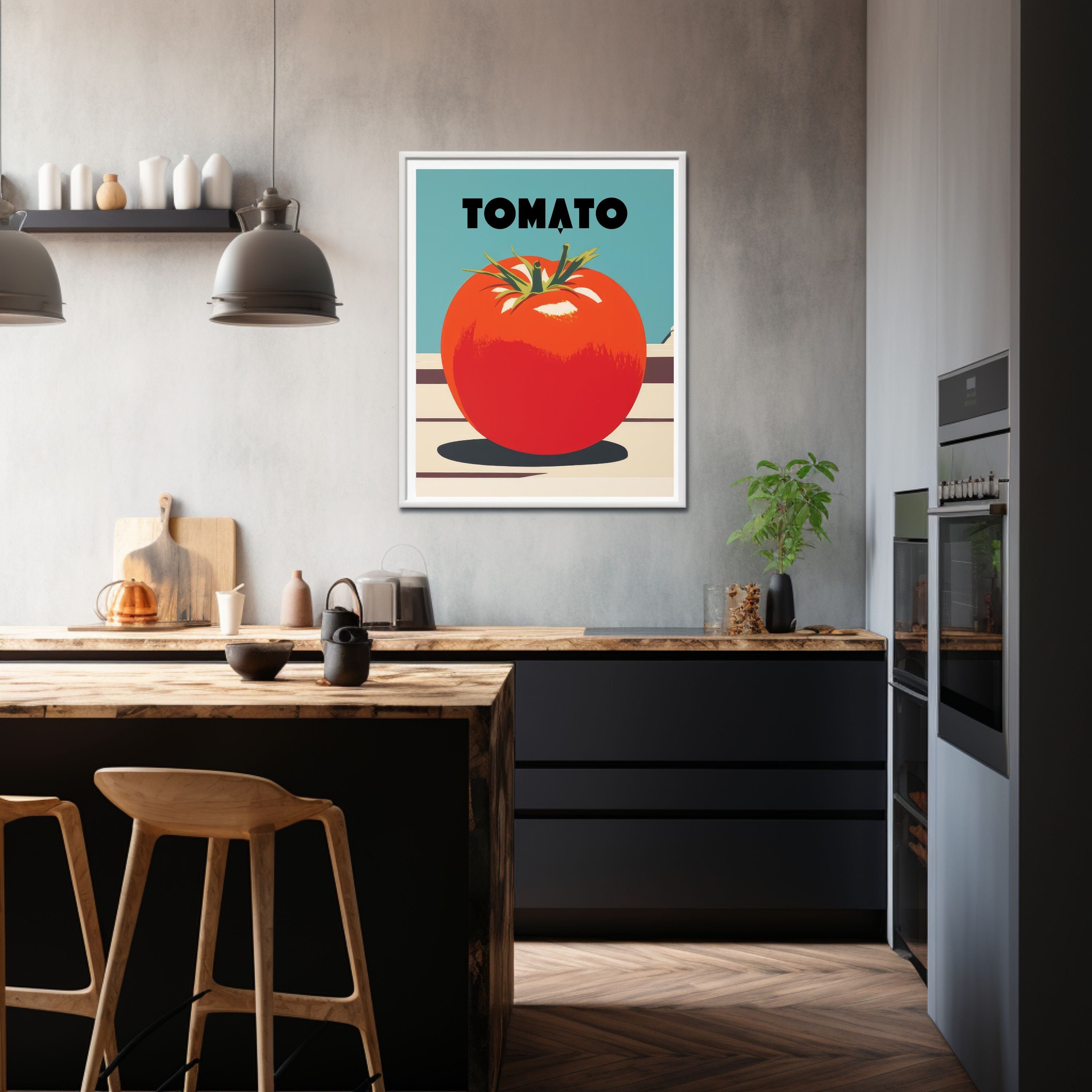 Tomato Poster Bauhaus Style Poster Tomato Bauhaus Print, Kitchen Art ...