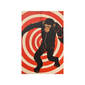 70ies Wall Art Monkey Poster Seventies Aestethic Vintage Monkey Wall ...