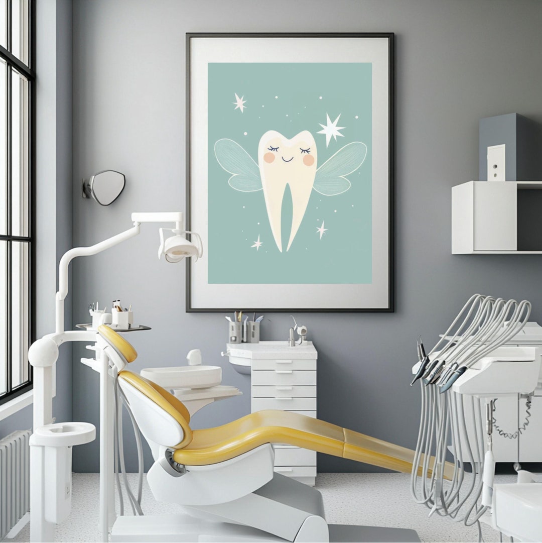 Tooth Fairy, Cute Tooth Wall Art, Dentist Decor, Dentist Office Art ...