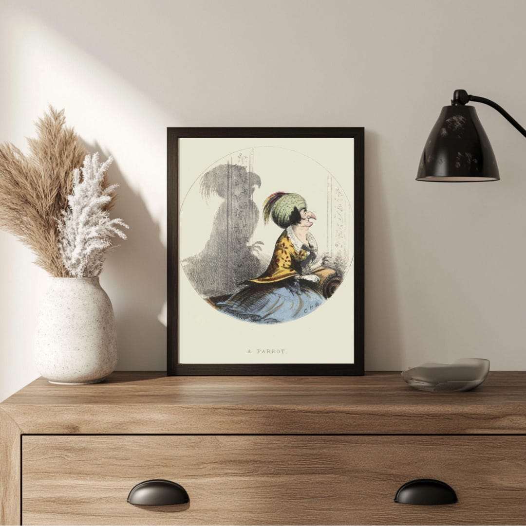 Antique Shadow Book Illustration Vintage Poster Strange Antique Wall ...