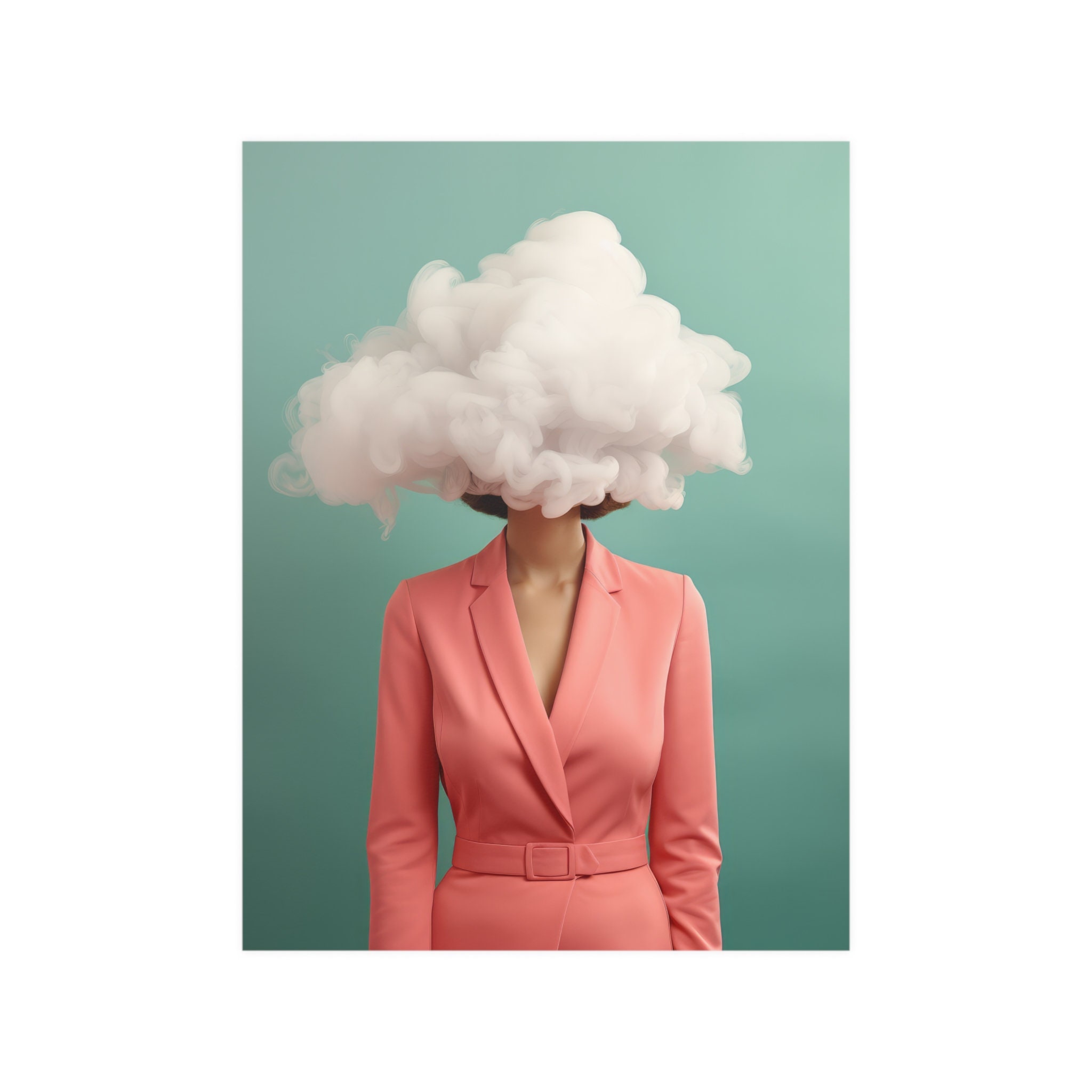 Head in the Clouds Funny Photo Wall Art Silly Cloud Poster - Etsy