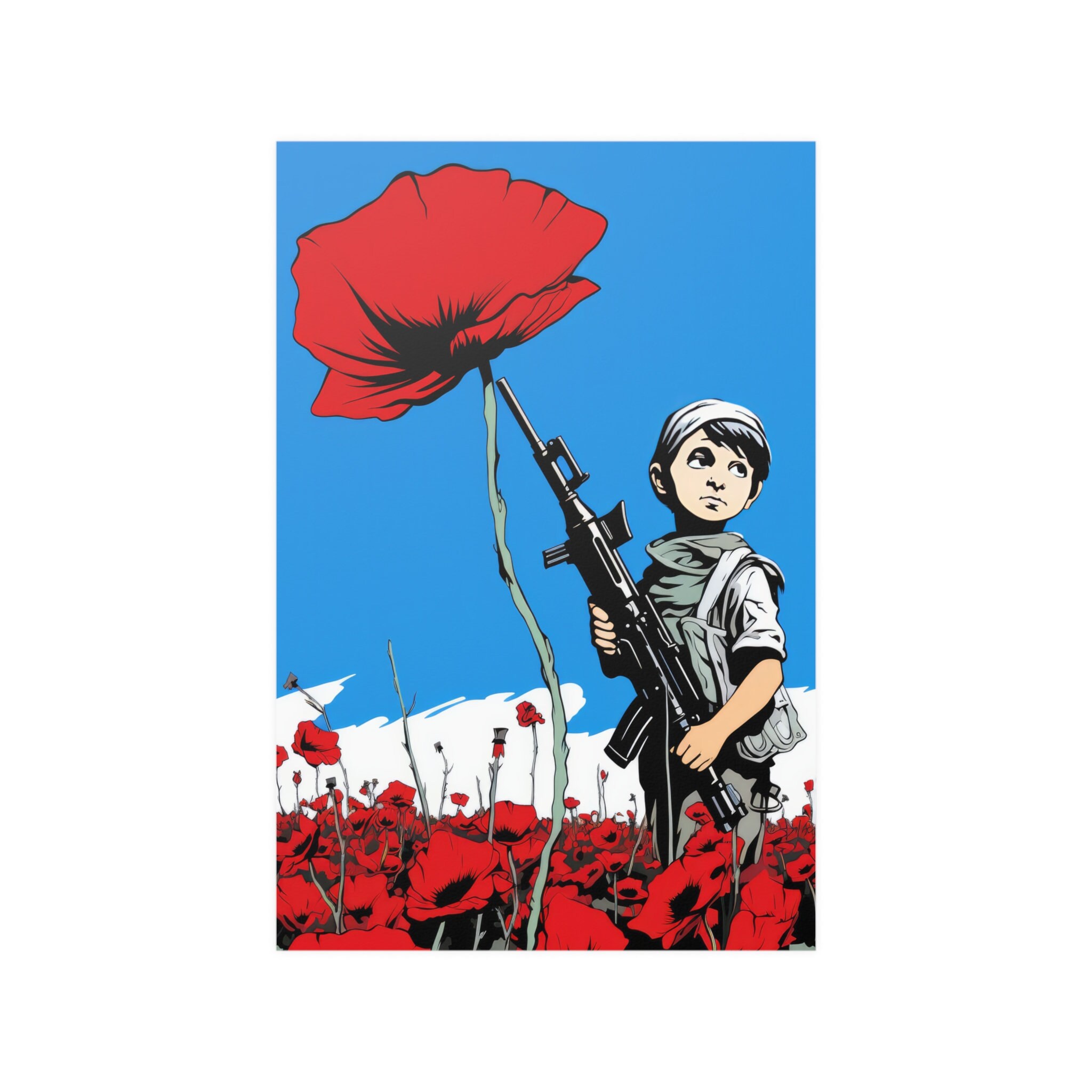Poppy Wall Art Poppy Field Boy With Gun Wall Art Poppy Guard Poppy ...