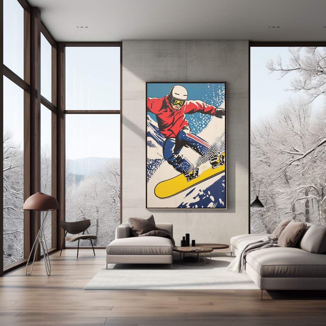 Retro Snowboard Wall Art Winter Poster Vintage Wall Art Snow Poster - Etsy
