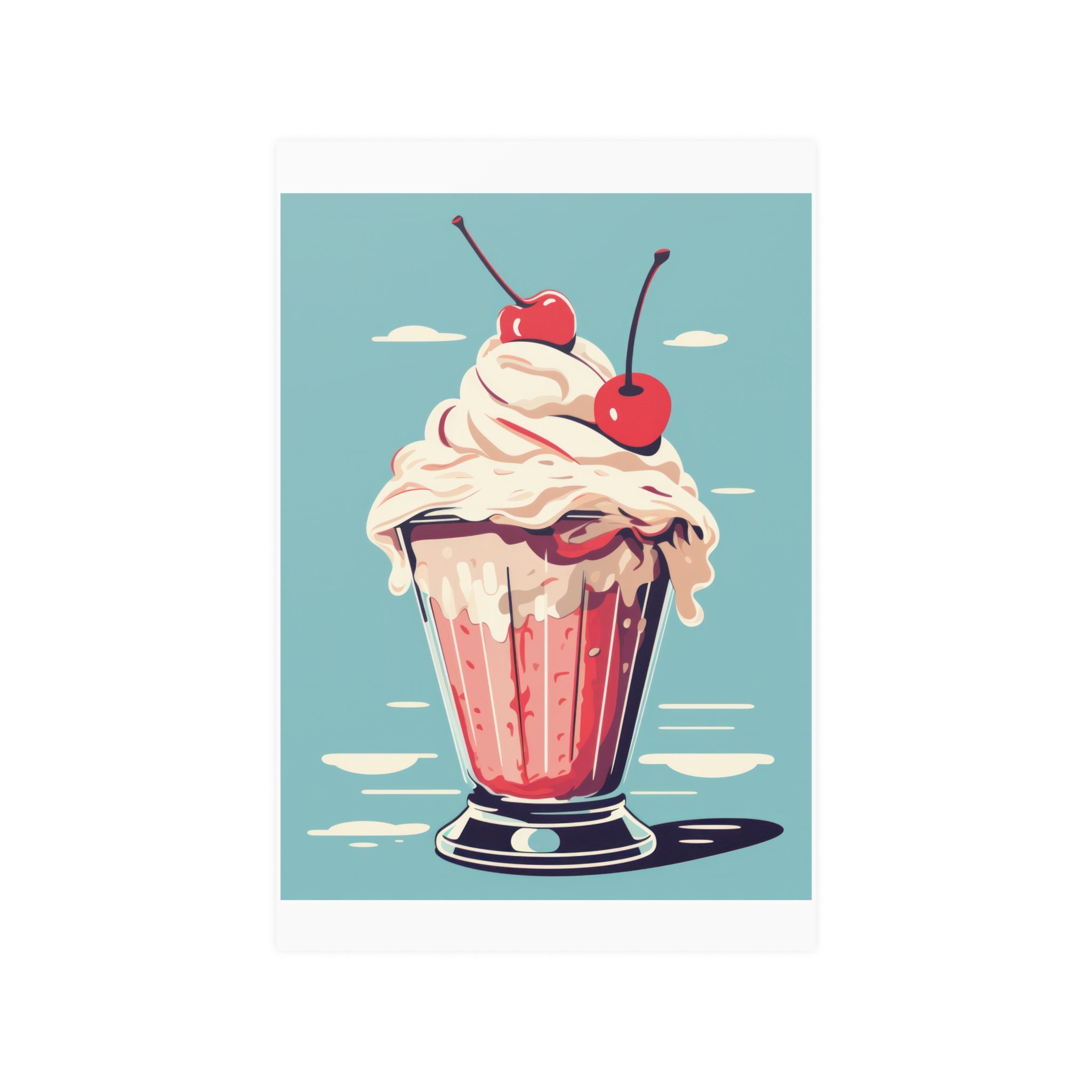 Retro Style Ice Cream Poster, Bauhaus Ice Cream Wall Art - Etsy