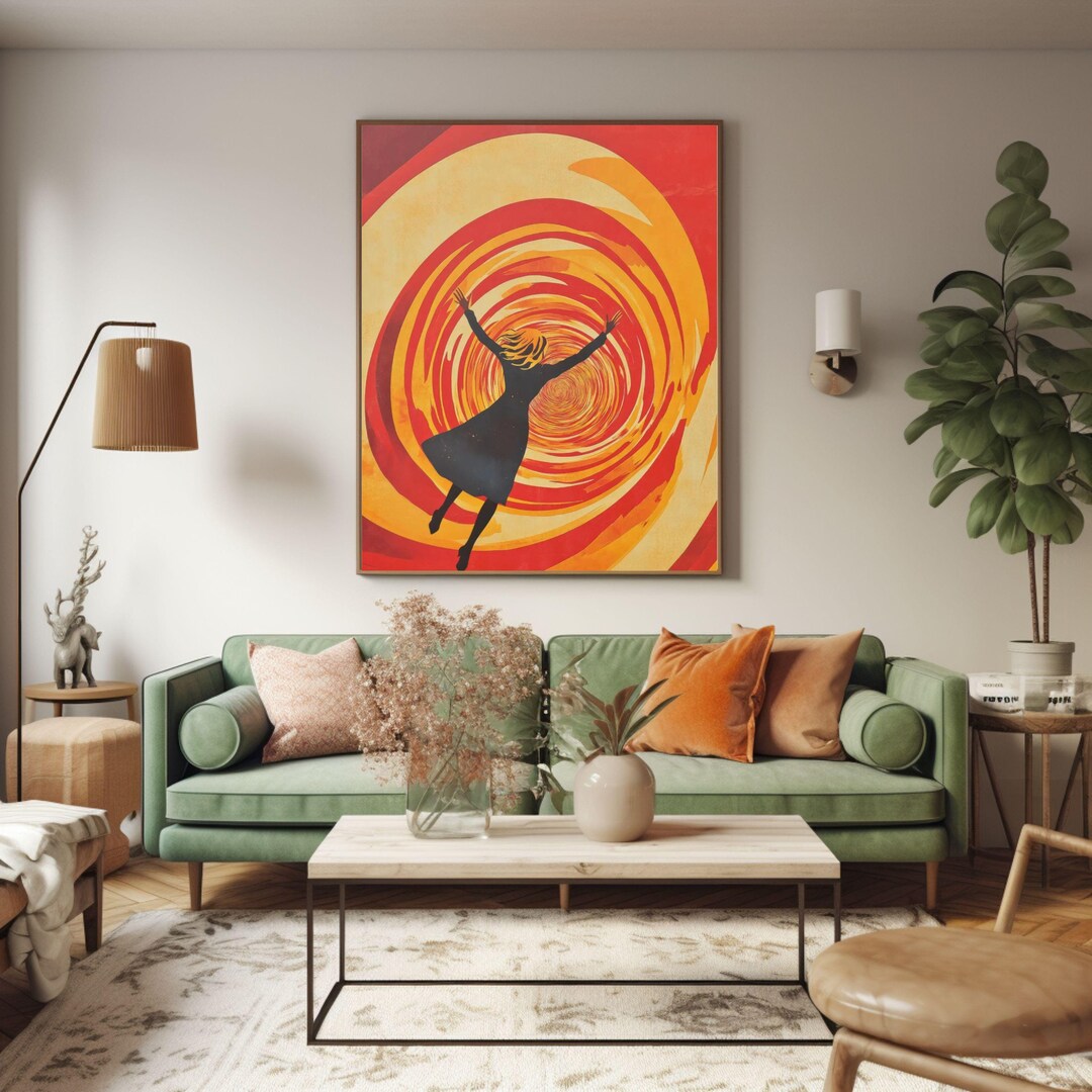 Vortex Wall Art Retro Spiraling Poster Strange Vintage Print - Etsy