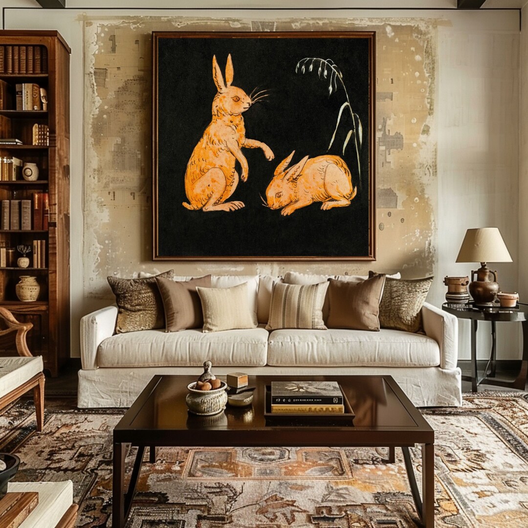 Vintage Antique Bunnies Wall Art Hares Poster Skovgaard Illustration - Etsy