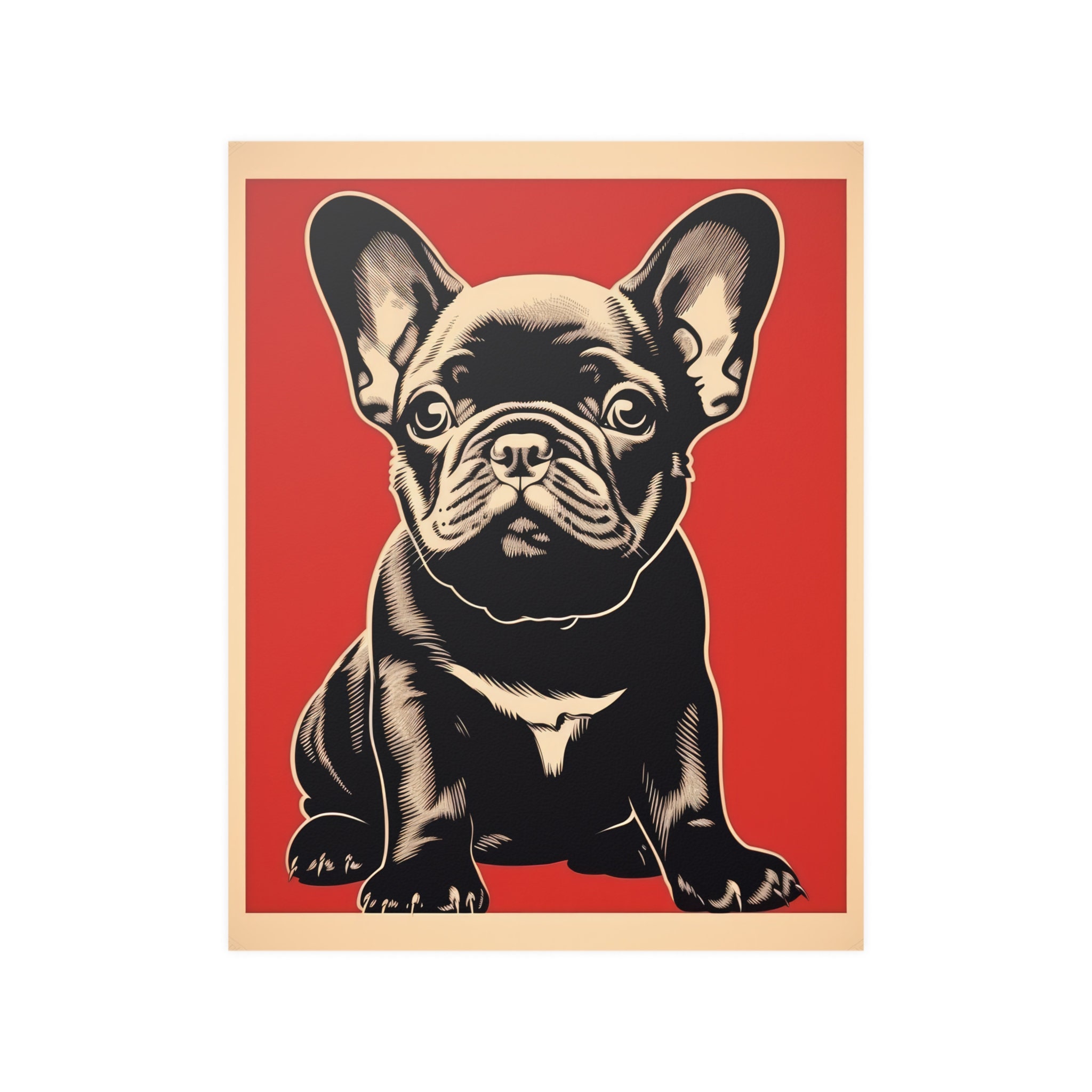 Vintage French Bulldog Wall Art Retro Dog Poster Popart Frenchie Wall ...