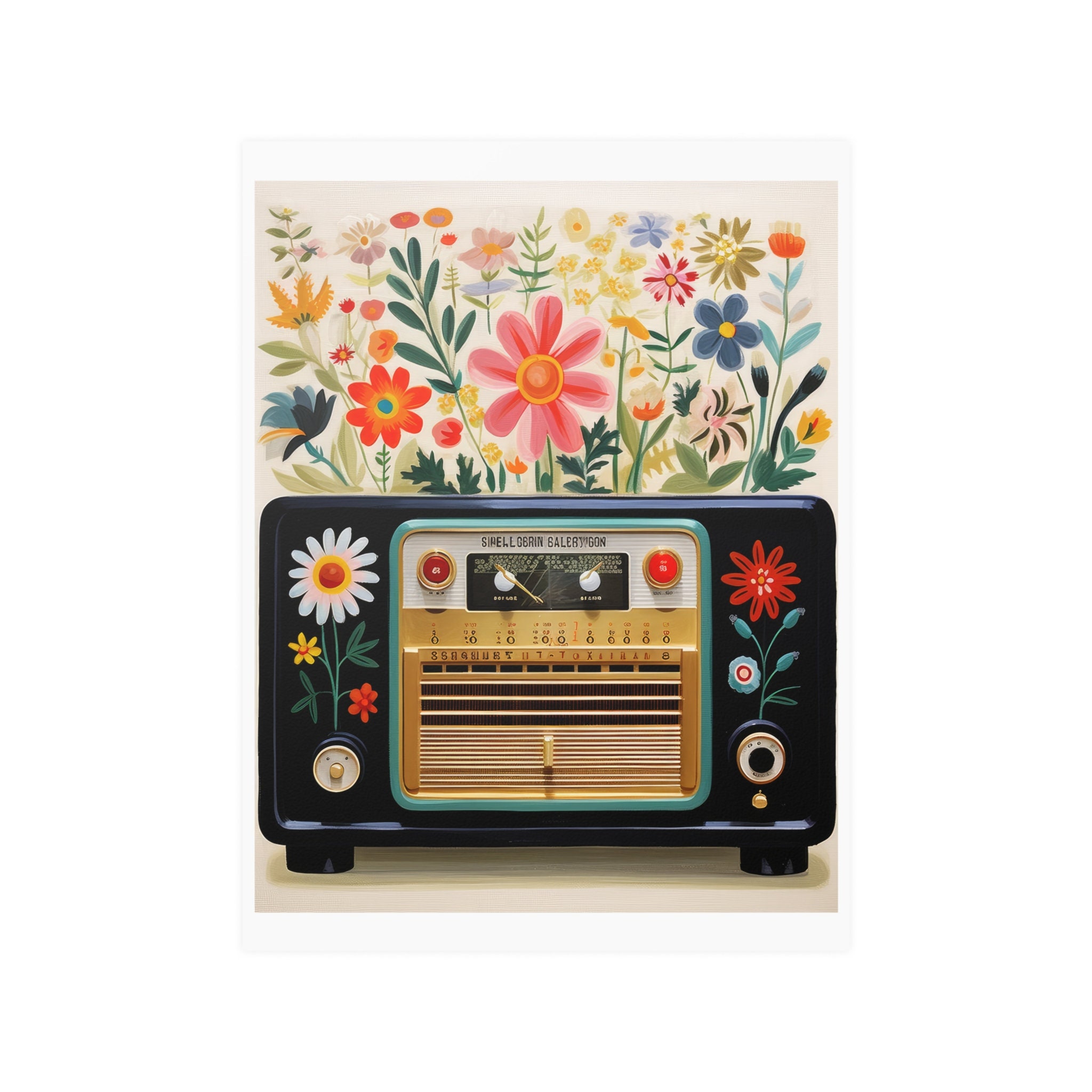 Retro Radio Wall Art Vintage Radio Poster - Etsy