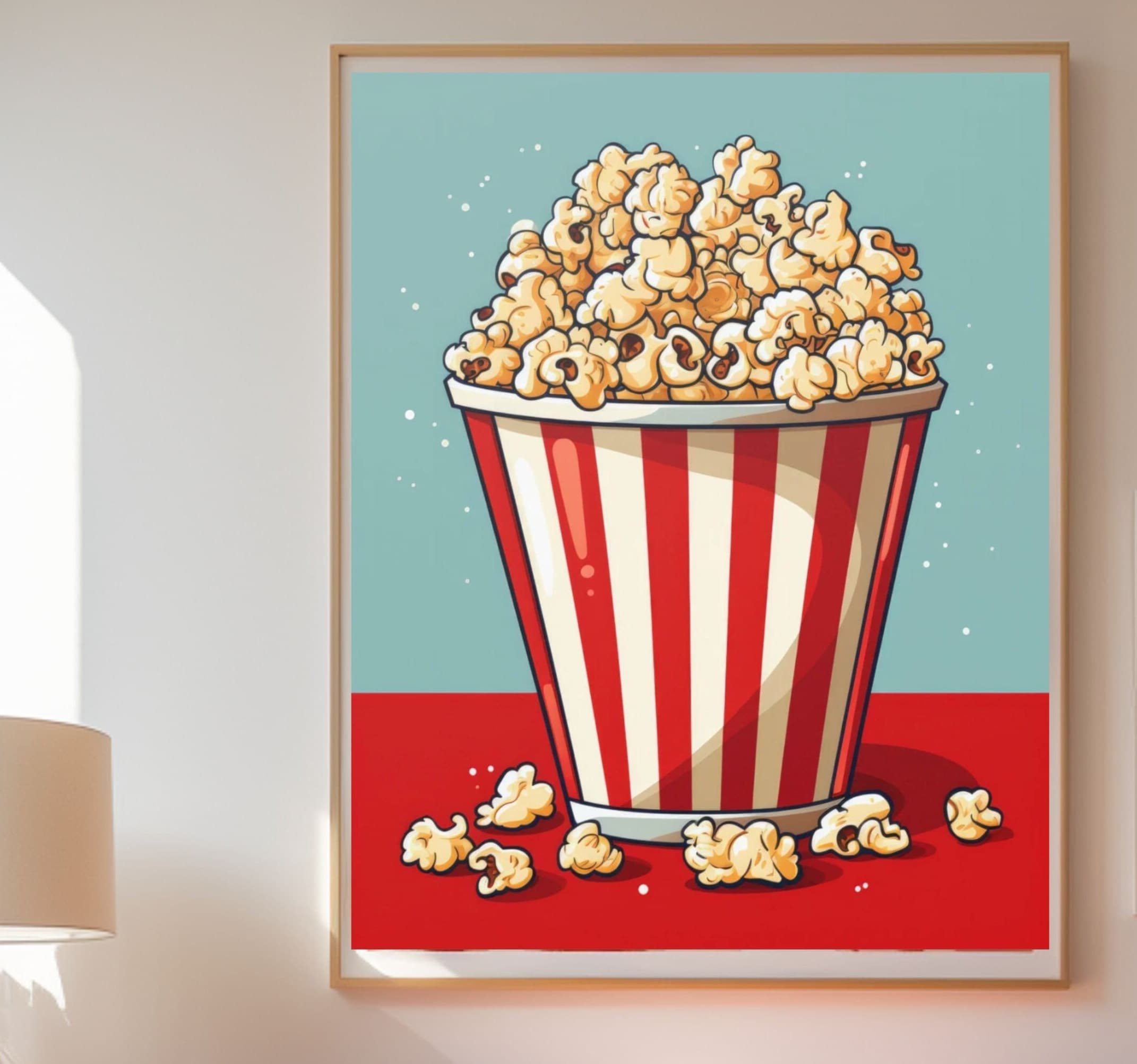 Pop Corn Retro Wall Art Vintage Poster Dorm Room Preppy Art - Etsy
