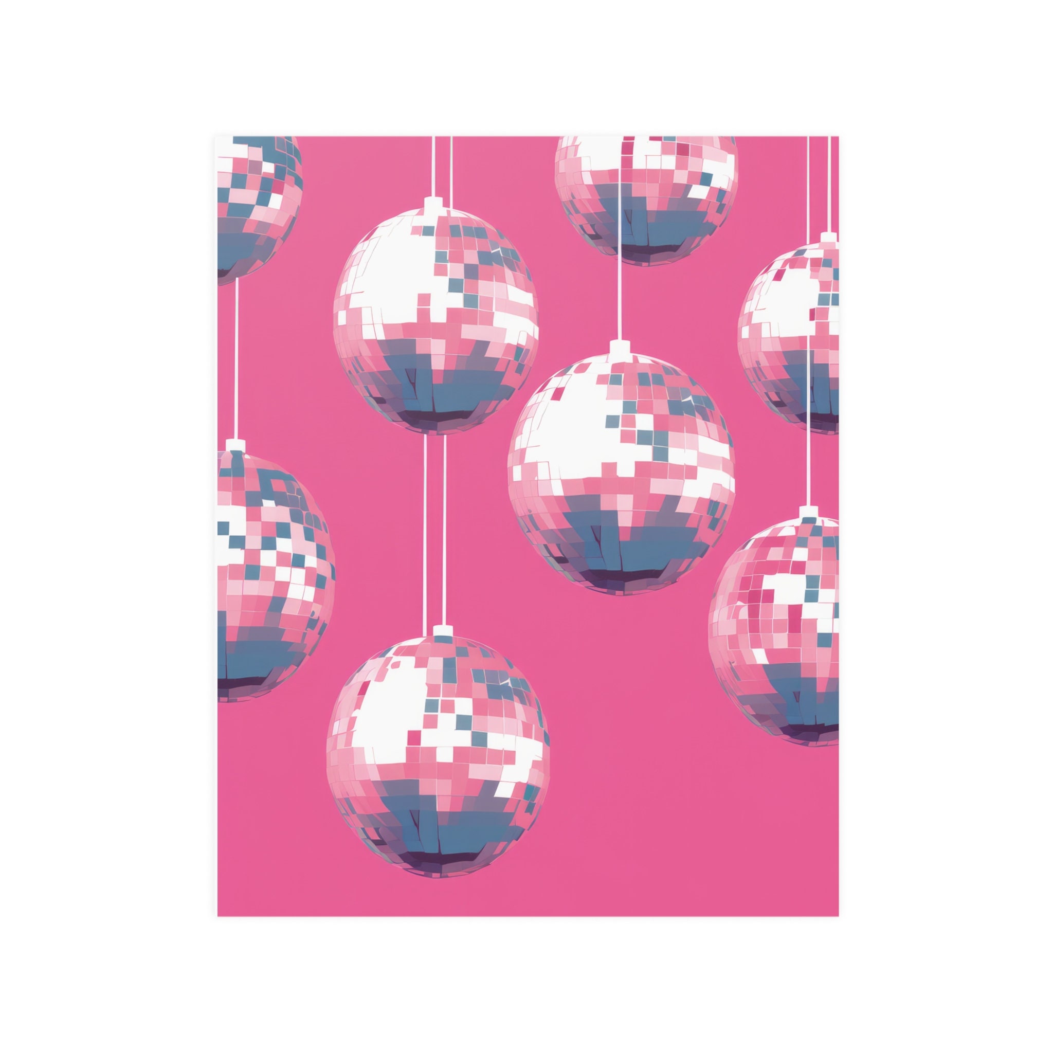 Digital Printable Disco Ball Poster Groovy Wall Art Girly Dorm Room ...