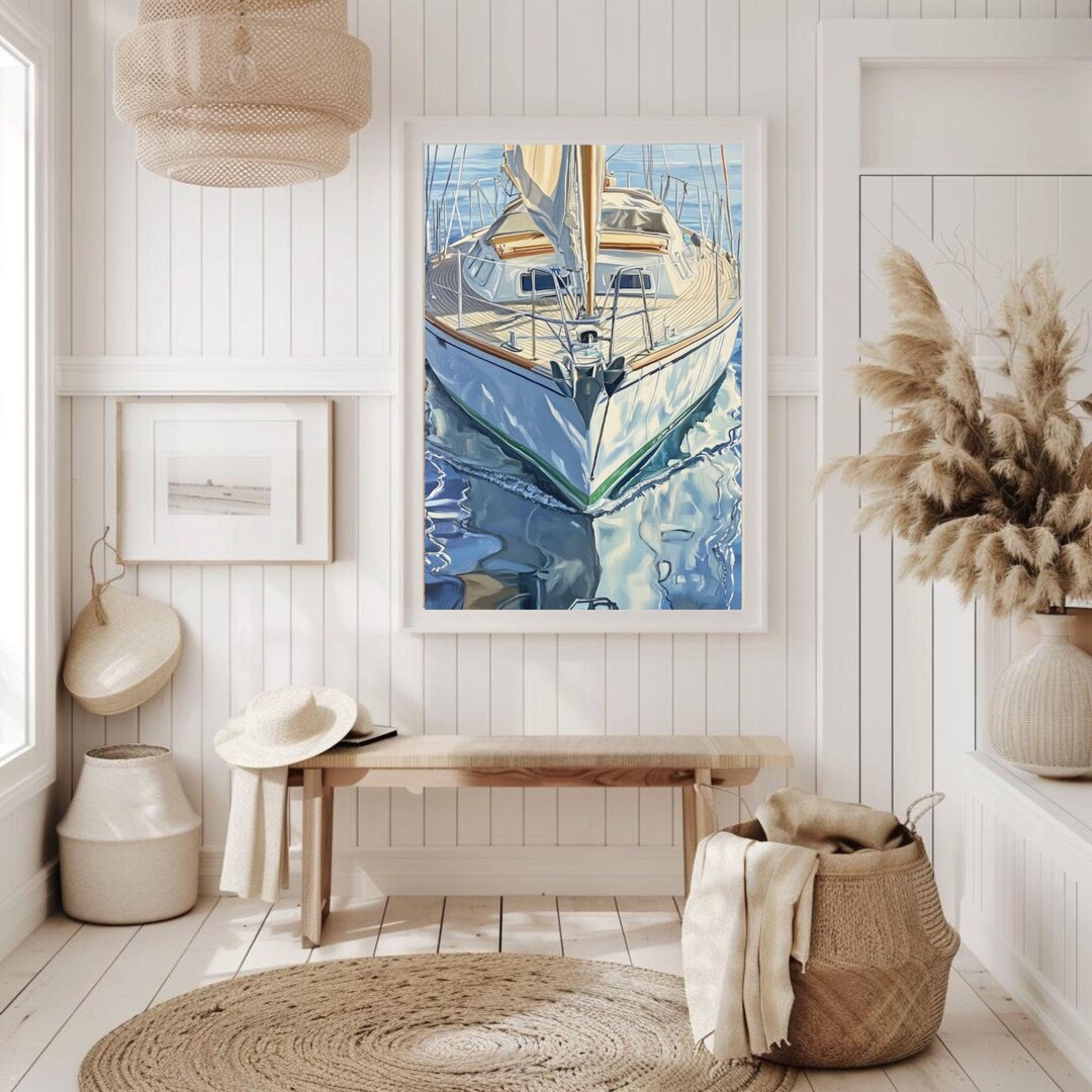 Nautical Wall Art, Boat Poster, Yacht Wall Art, Ocean Wall Decor ...