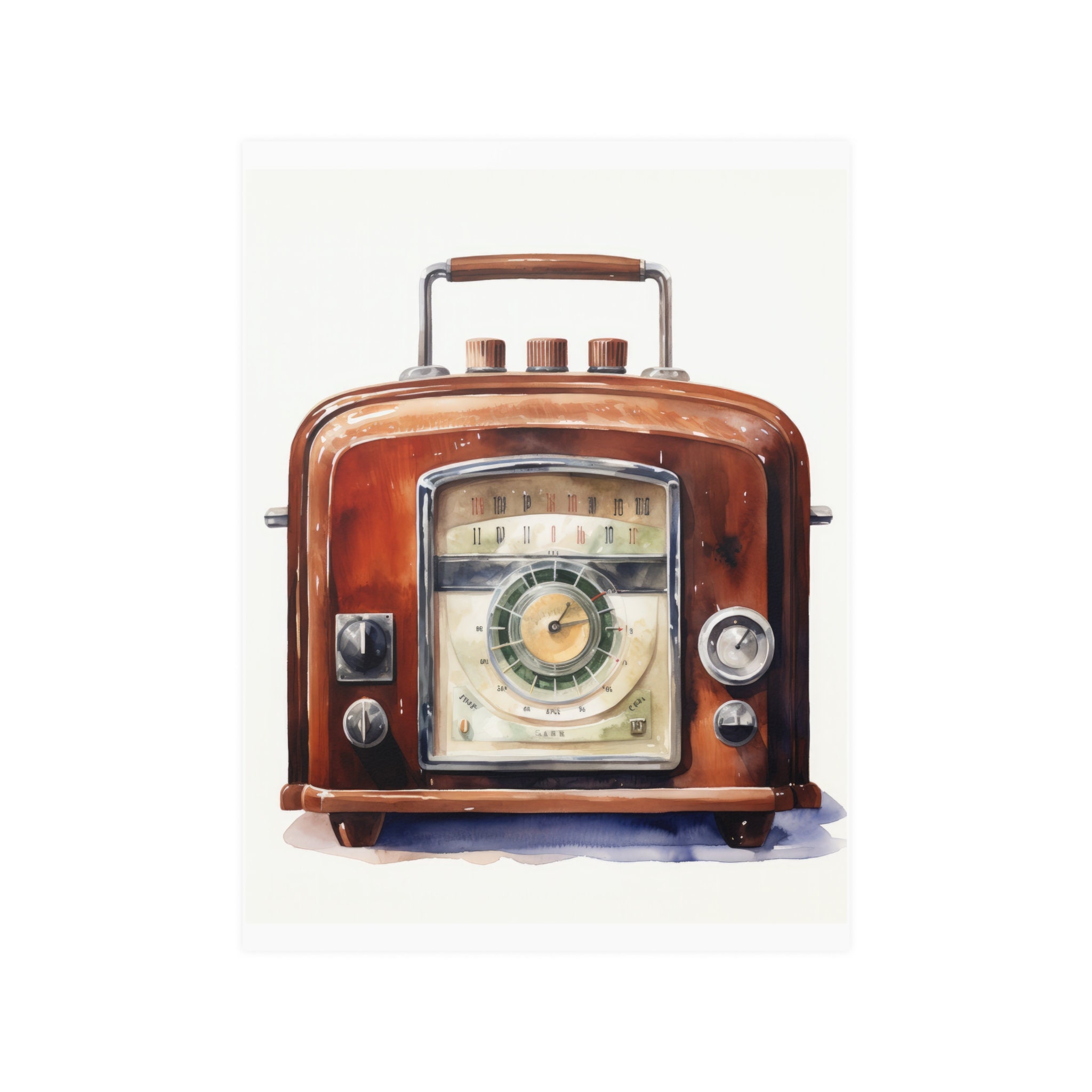 Retro Radio Wall Art Radio Poster Vintage Radio Kitsch - Etsy