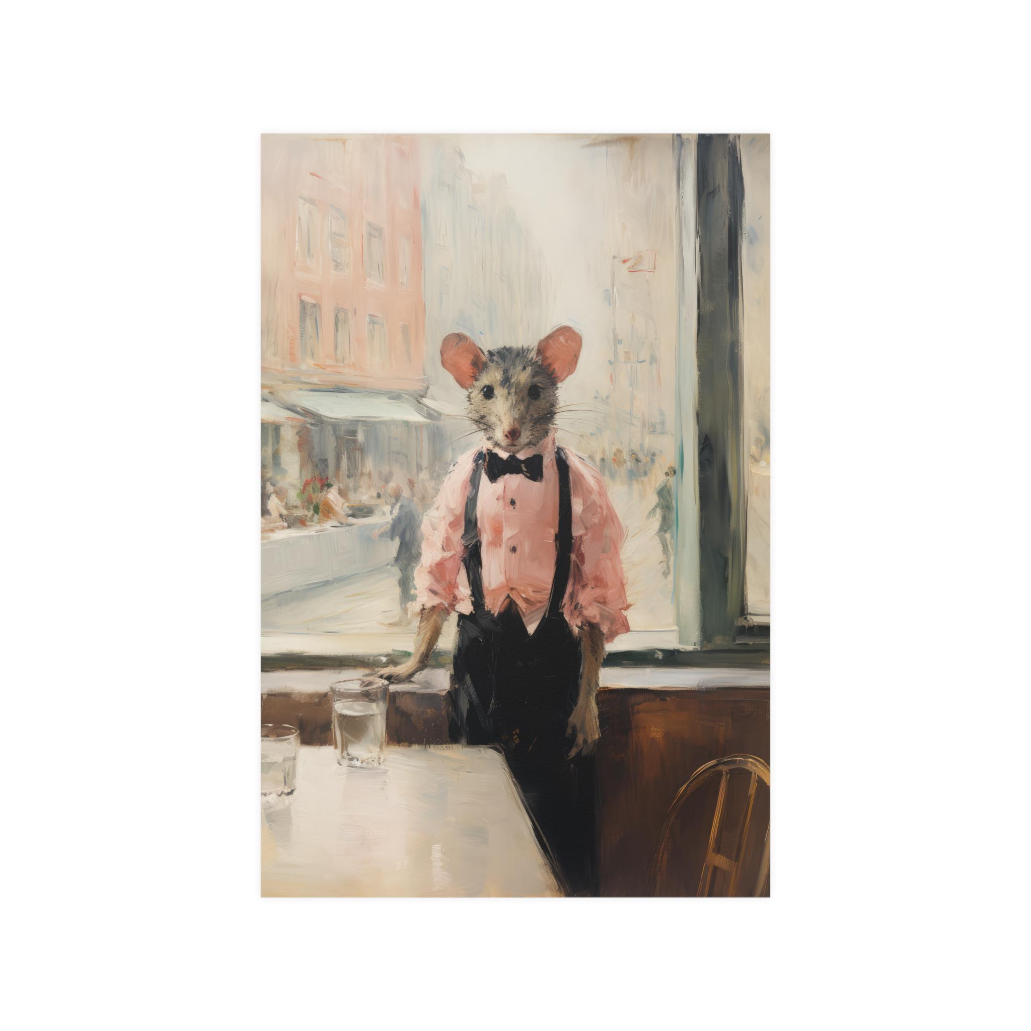 A Table for Two Wall Art Waiter Poster Restaurant Wall Art Cafe Poster ...