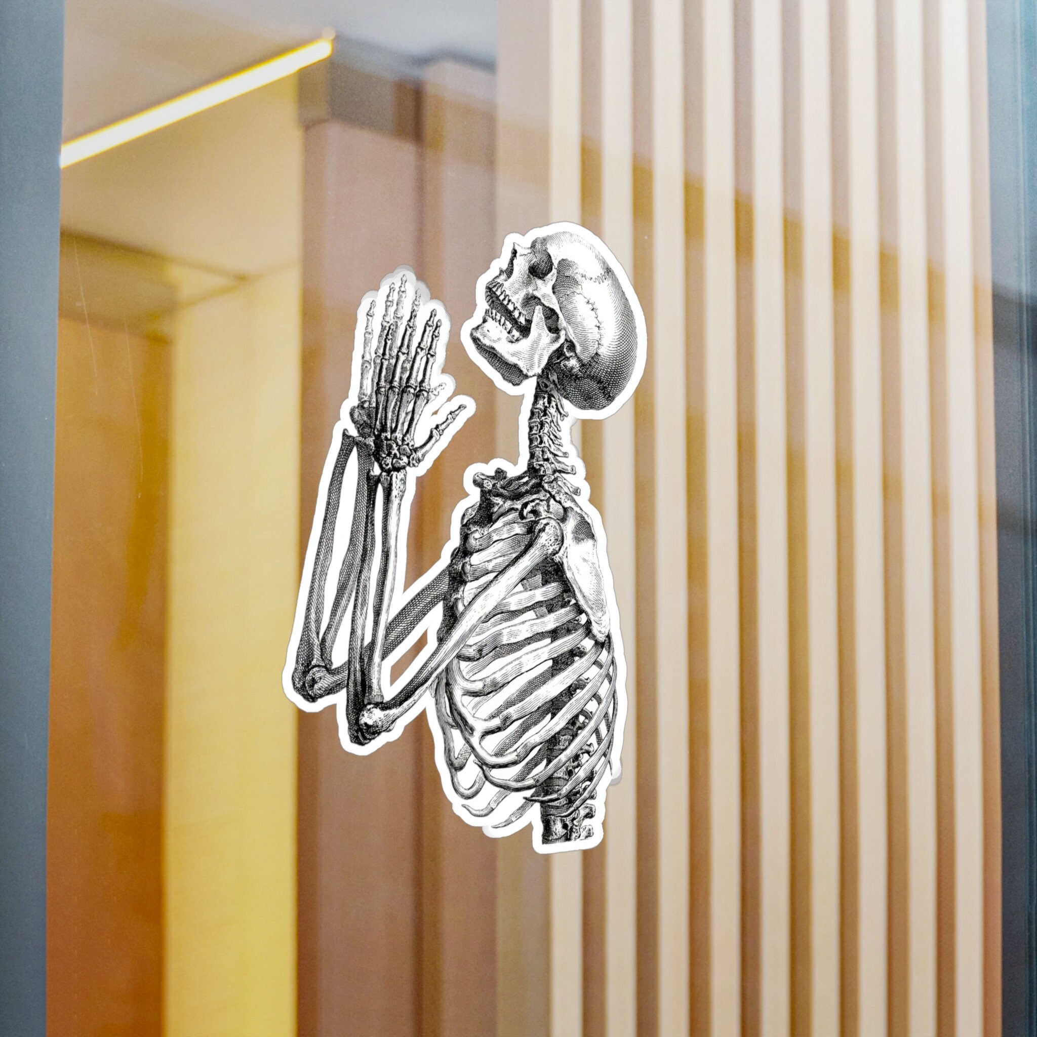 Skeleton Decal Sticker Large Skeleton Sticker Decal Praying - Etsy