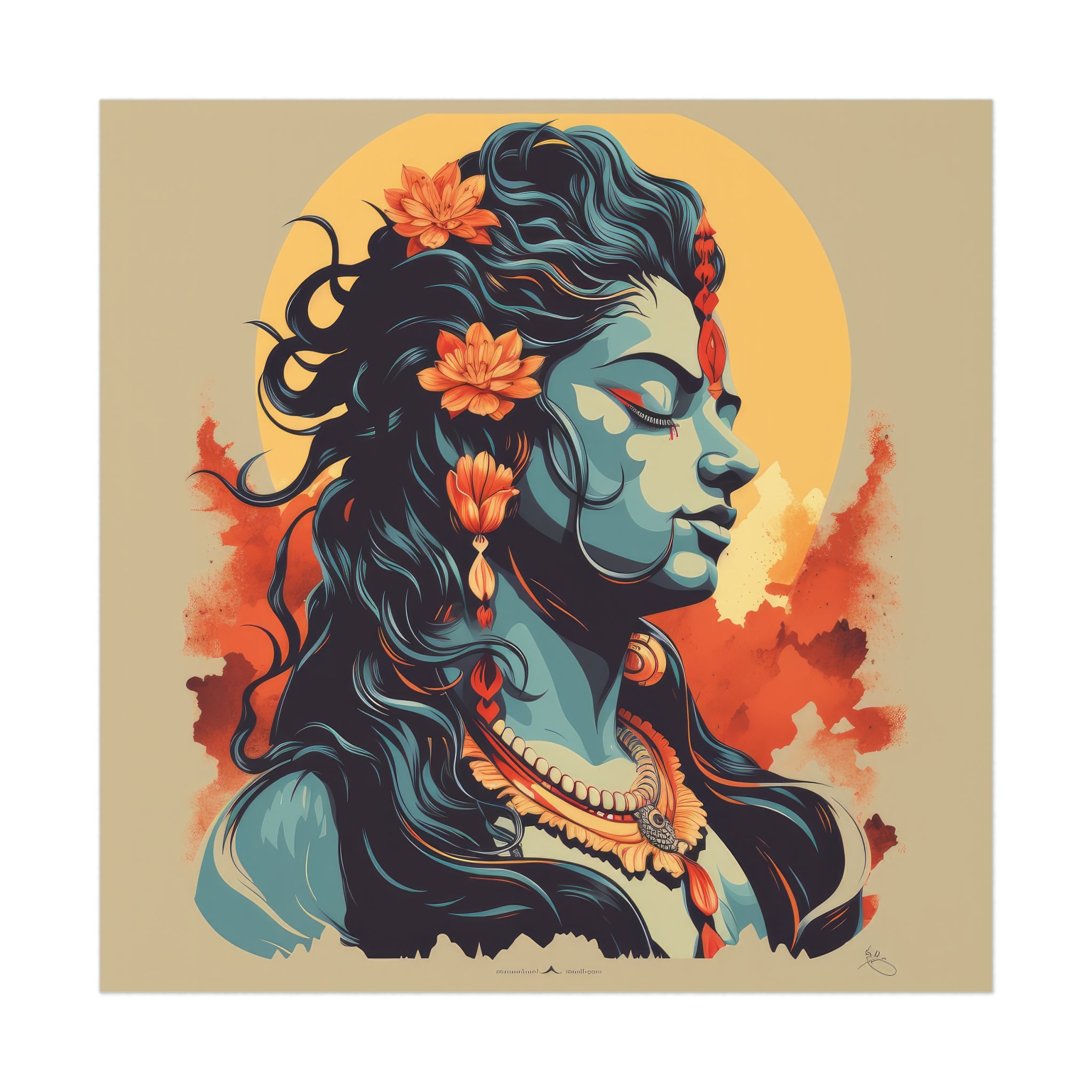 Lord Shiva Modern Wall Art, Shiva Poster, Indian Wall Art, Shiva Print ...