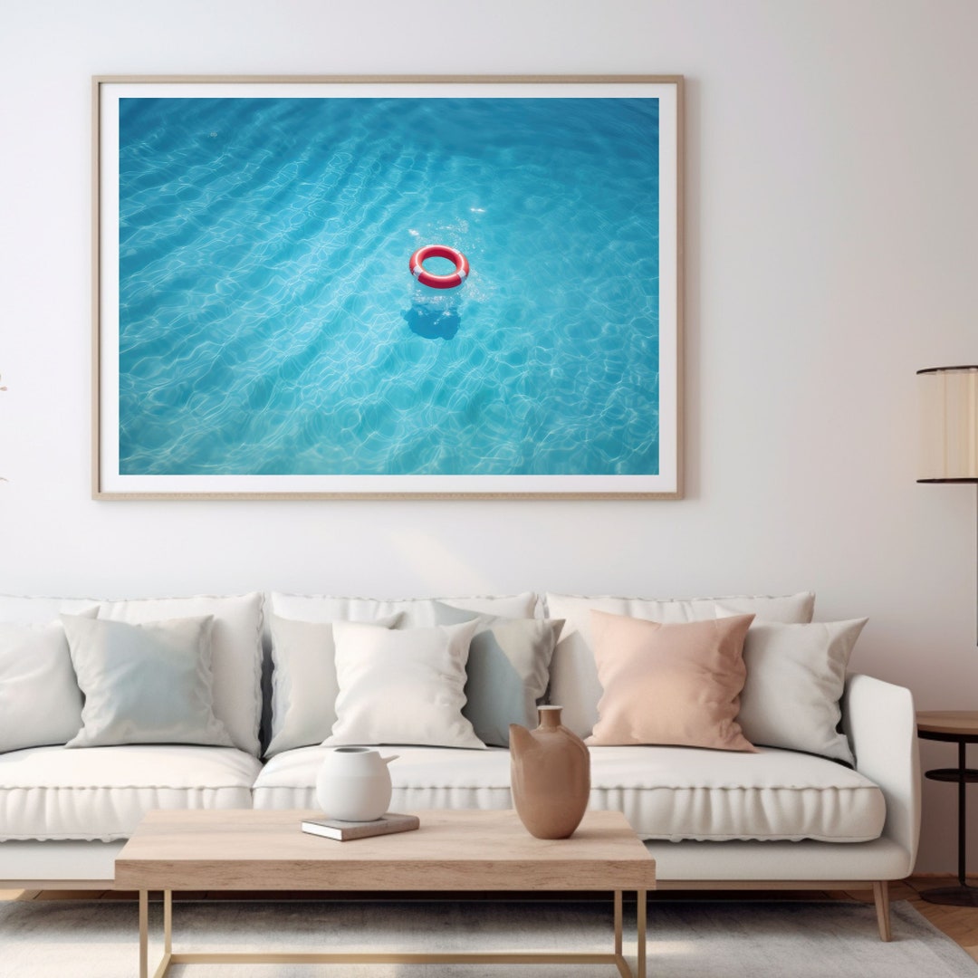Swimming Pool Poster Water Print Poster Floatie Poster Summer Decor ...