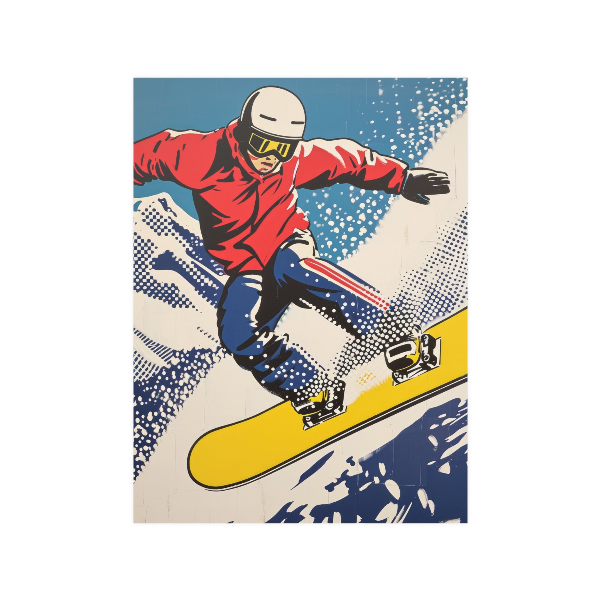 Retro Snowboard Wall Art Winter Poster Vintage Wall Art Snow Poster - Etsy