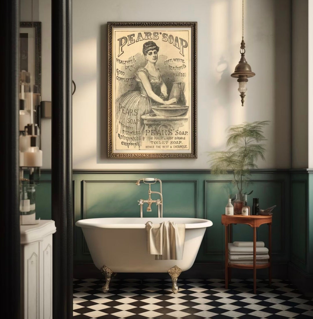 Antique Advertising Vintage Print Pear's Soap Poster for Bathroom ...