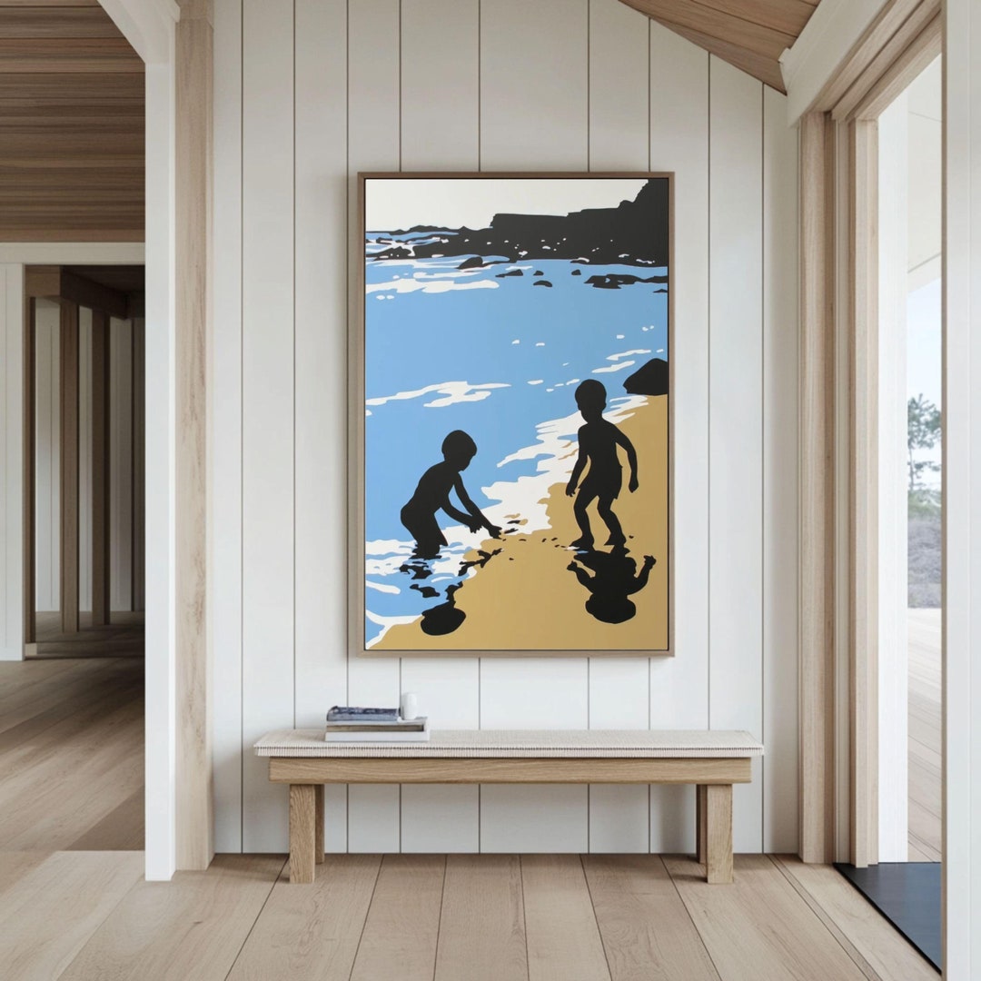 Beach Wall Art Minimalistic Beach Poster Summer House Decor Beach Ocean ...