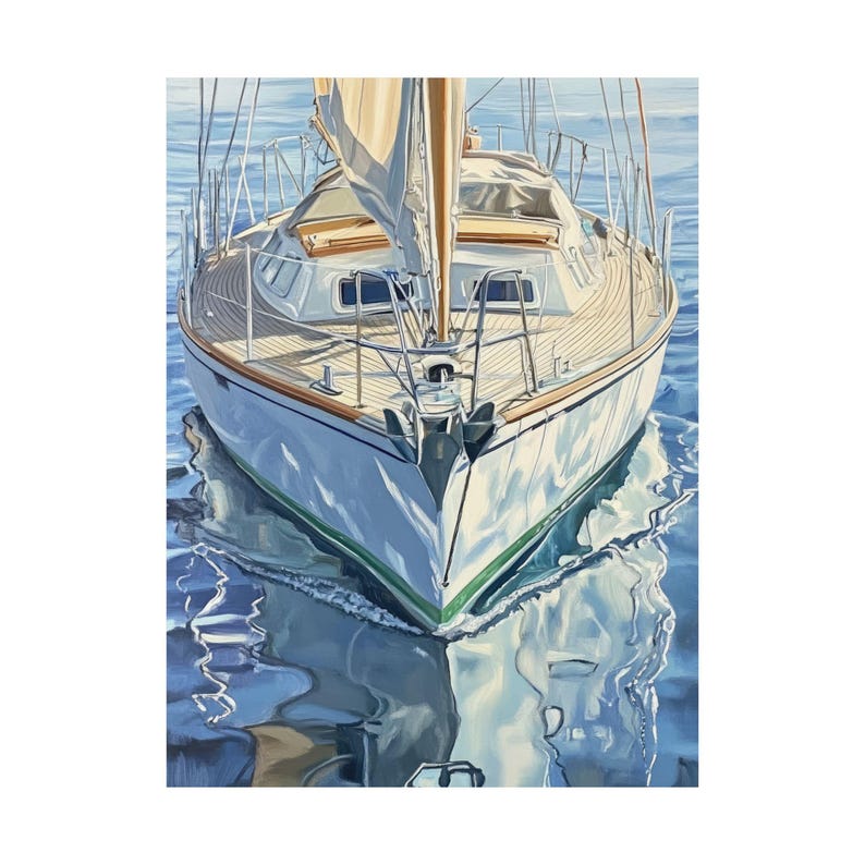 Nautical Wall Art, Boat Poster, Yacht Wall Art, Ocean Wall Decor ...