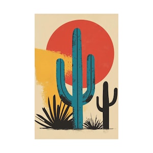 Desert Cactus Wall Art, Mexican Wall Art, Mexican Design Poster ...