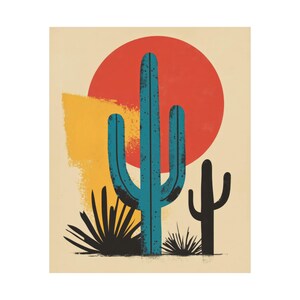 Desert Cactus Wall Art, Mexican Wall Art, Mexican Design Poster ...