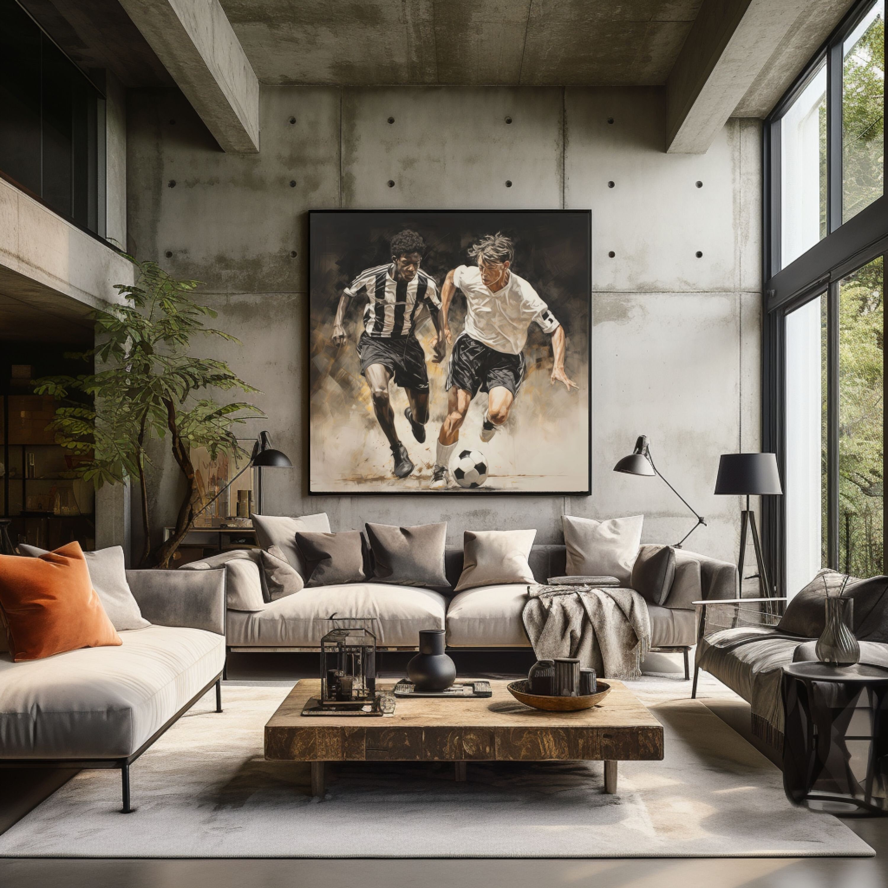 Soccer Players Wall Art Soccer Poster - Etsy