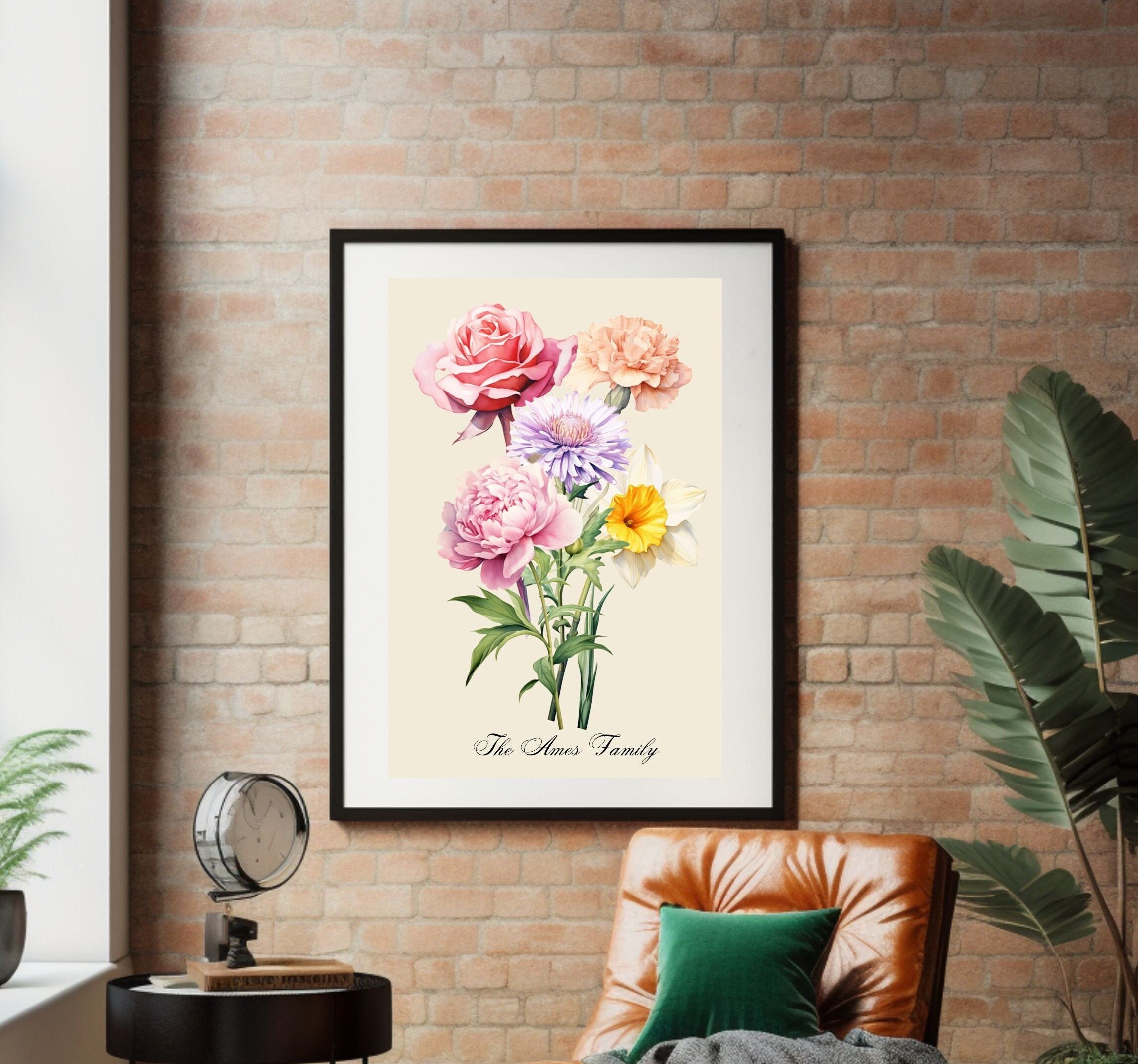 Custom Family Flower Bouquet Birth Flower Family Bouquet - Etsy