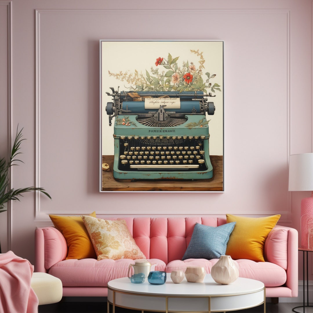 Typewriter Retro Poster Vintage Wall Art - Etsy