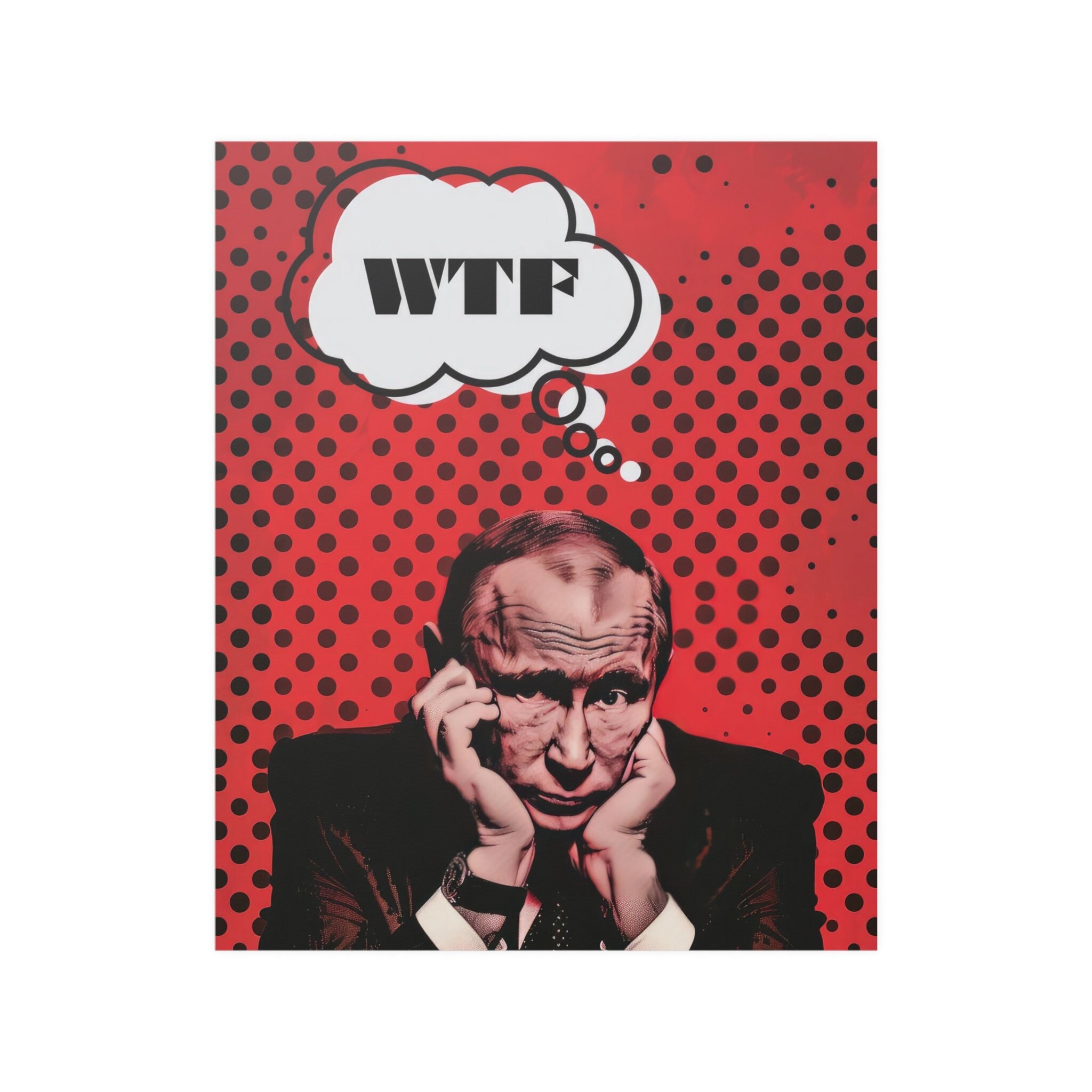 WTF Putin Wall Art Putin Popart Poster Print Funny Putin Poster Russia ...